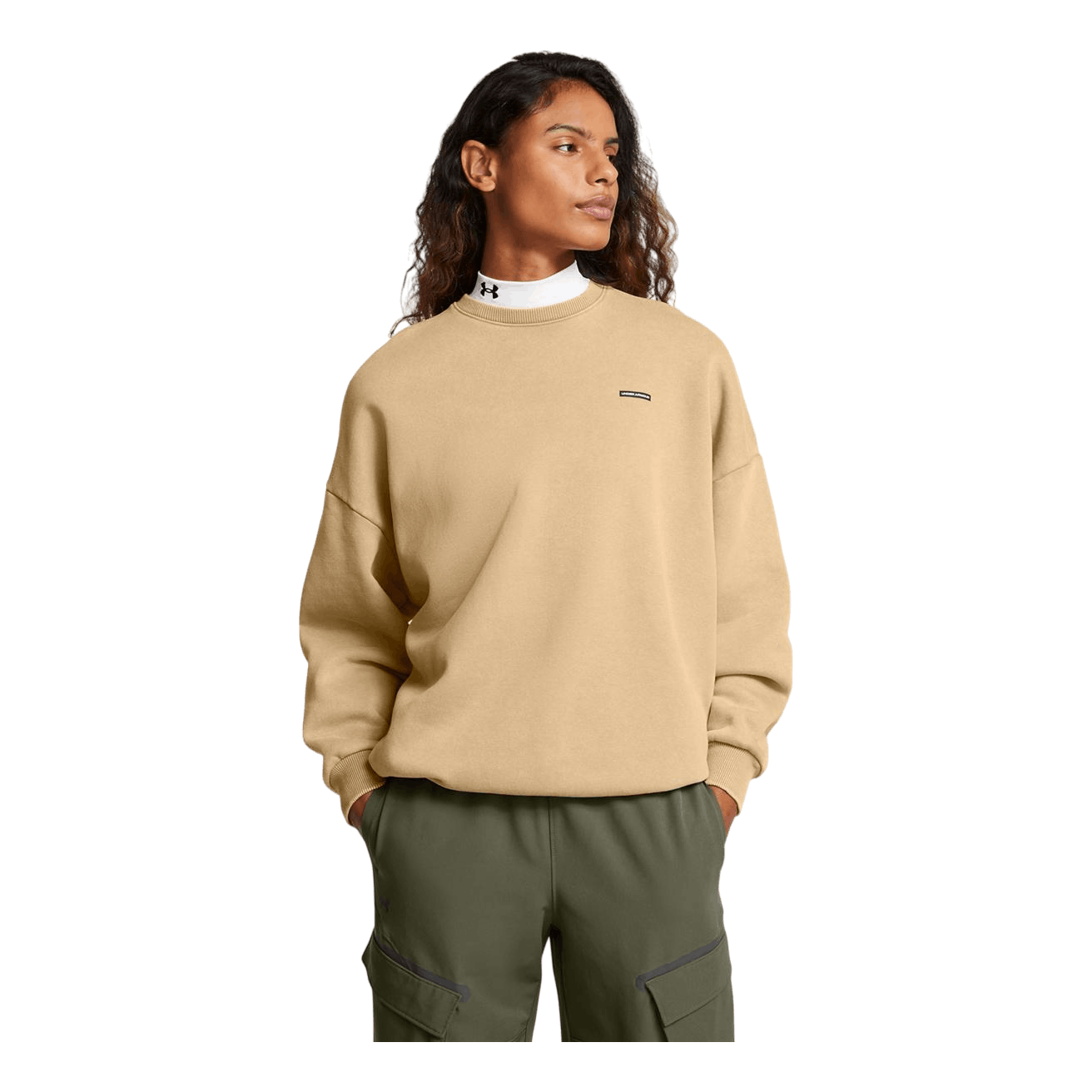 Under Armour Ua Icon Hwt Flc Os Crew Camel – Thesolestory.com